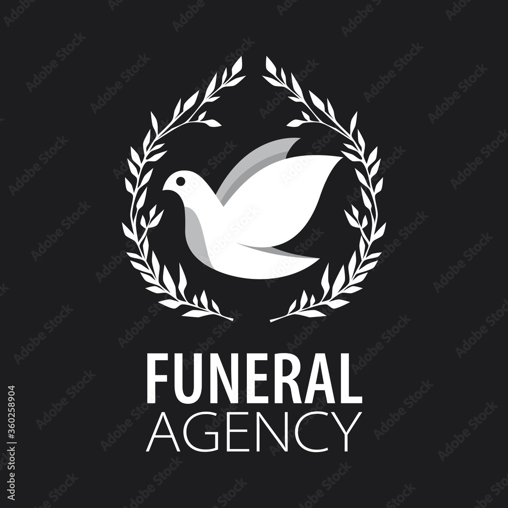 Vector logo of funeral and memorial services Stock Vector | Adobe Stock