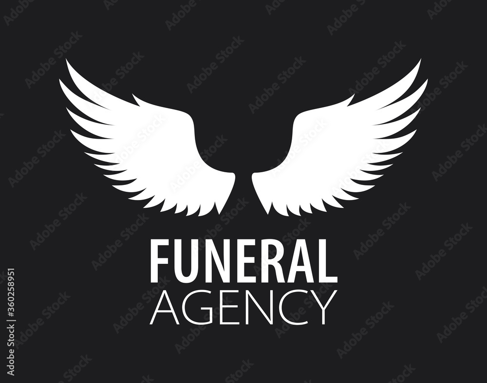 Vector logo of funeral and memorial services Stock Vector | Adobe Stock
