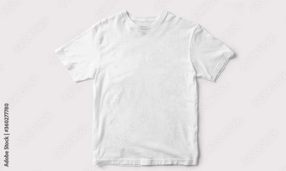 White t-shirt on a white background Stock Photo | Adobe Stock