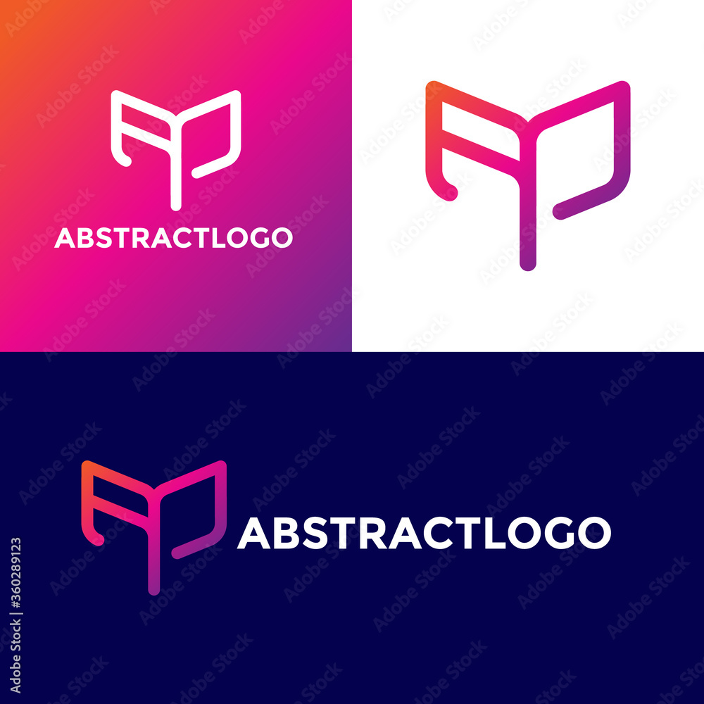 Colorful logo Letter AP Vector design PA unique icon template elements ...