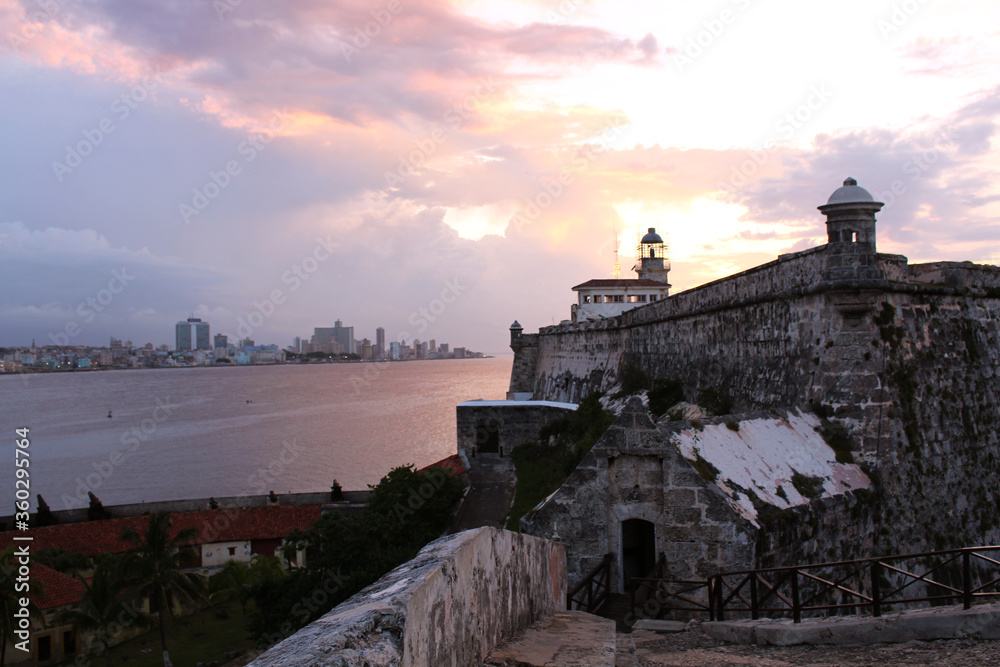 cuba havanna castle Castillo de los Tres Reyes del Morro Stock-Foto ...
