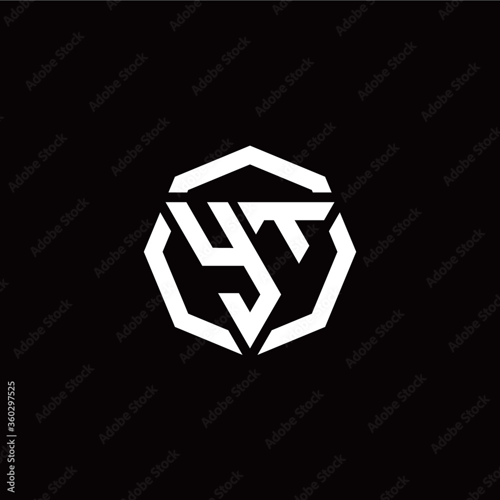 Y T Initial triangle logo with polygons inside Stock Vector | Adobe Stock