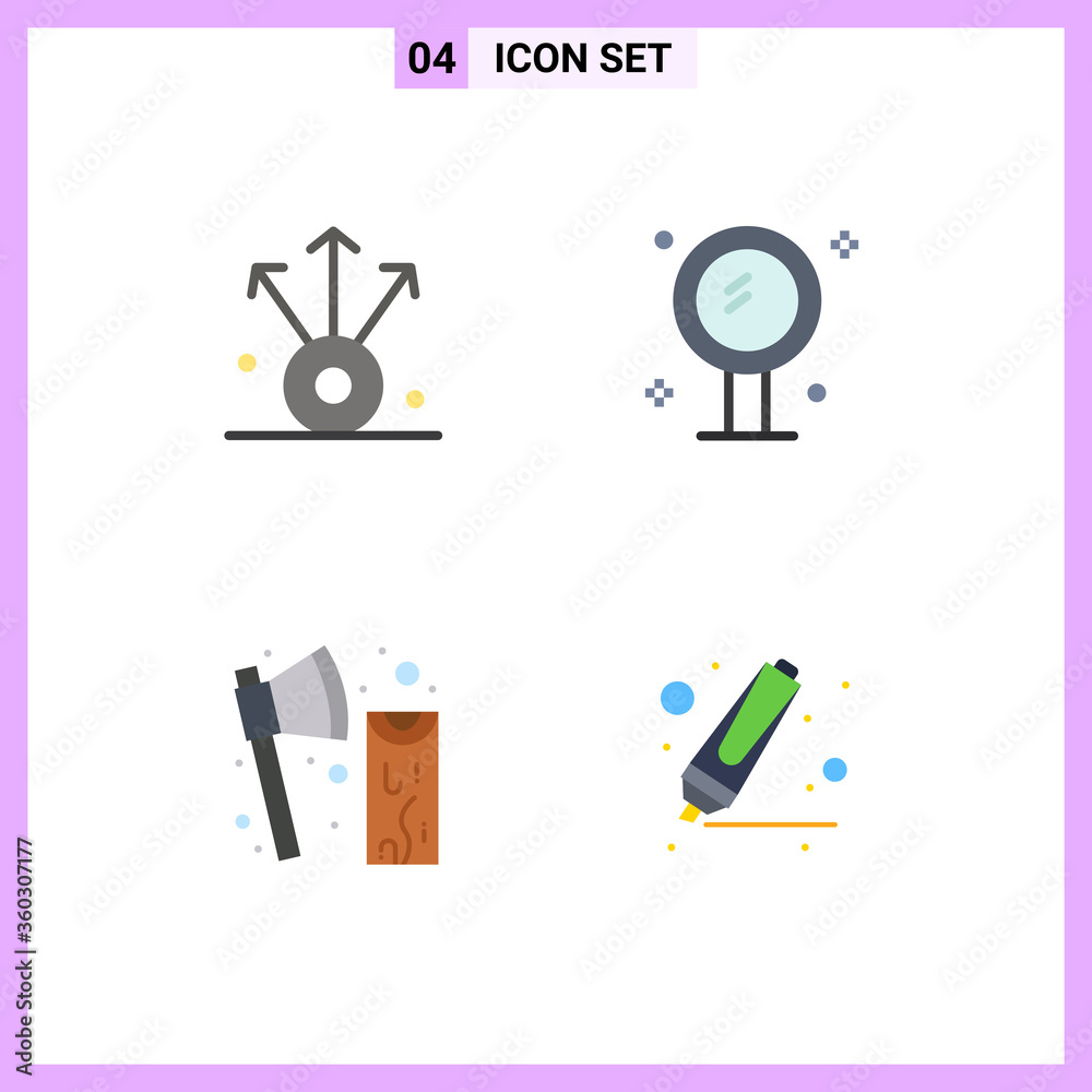 Set of 4 Modern UI Icons Symbols Signs for connection, construction ...