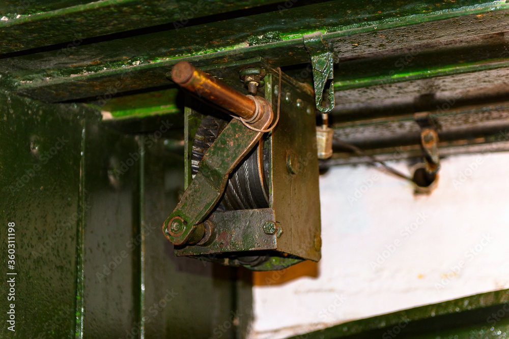 MINSK, BELARUS - MAY 4, 2018: Lever arm in Militar Bunker, Historic ...