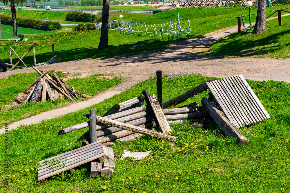 MINSK, BELARUS - MAY 4, 2018: Historic cultural complex called Stalin ...