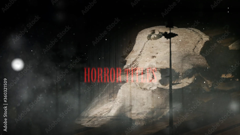 Eerie Horror Titles Stock Template | Adobe Stock
