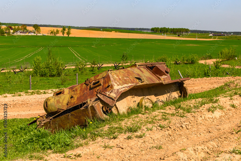MINSK, BELARUS - MAY 4, 2018: Rusty old militar vehicles, Historic ...