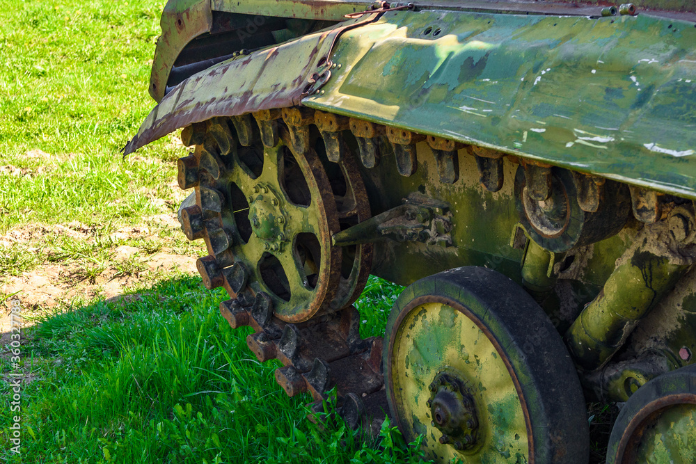 MINSK, BELARUS - MAY 4, 2018: Rusty tank, Militar vehicle, Historic ...