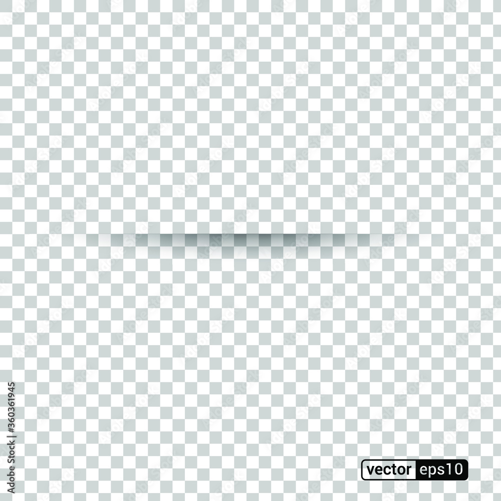 Vector realistic Cuts in paper sheet with a shadow on transparent ...