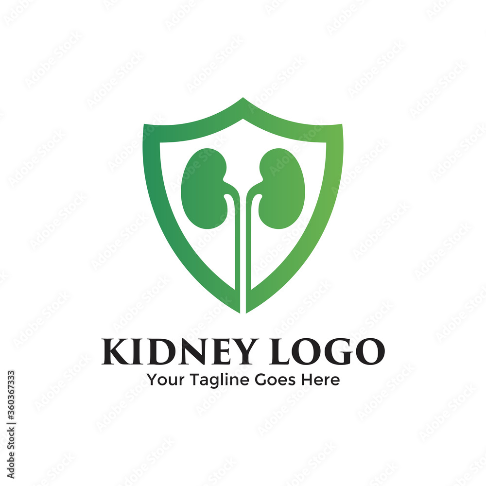 Kidney Protection logo vector combination. Creative urology logo ...