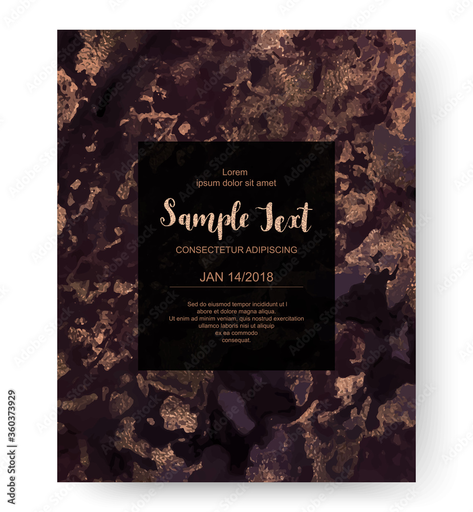 Elegant invitation card with gold texture on burgundy background. Stock ...