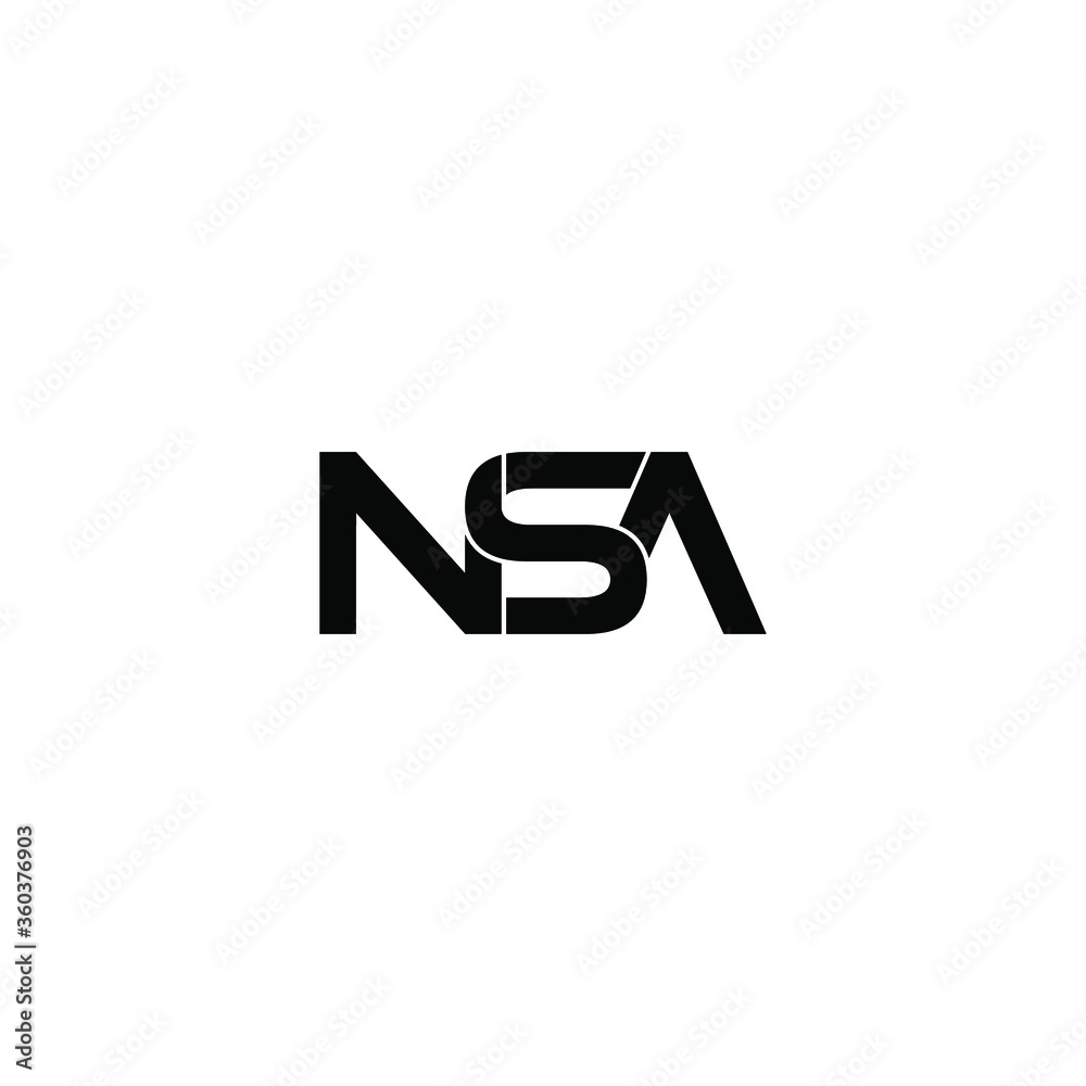 nsa letter original monogram logo design Stock Vector | Adobe Stock