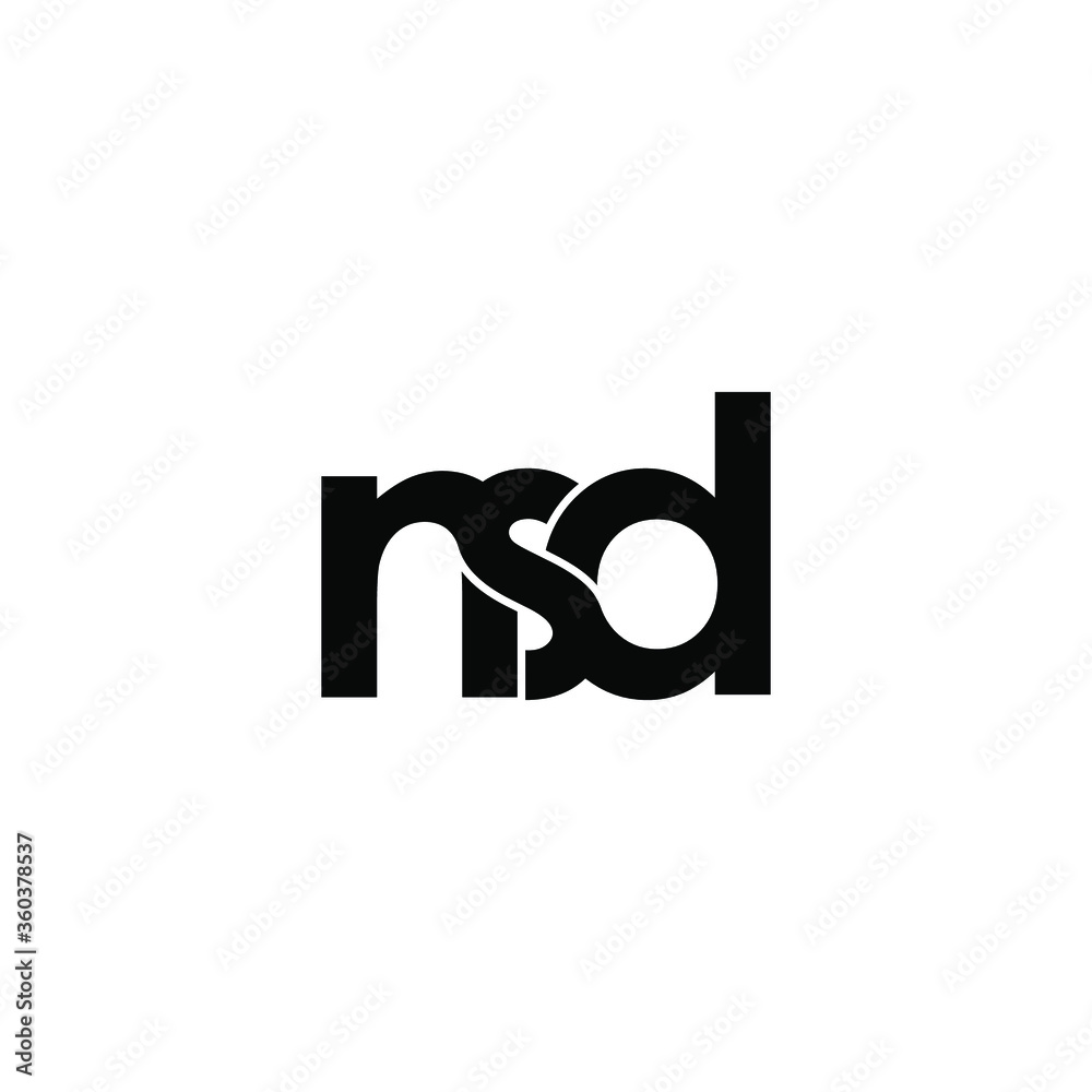 nsd letter original monogram logo design Stock Vector | Adobe Stock