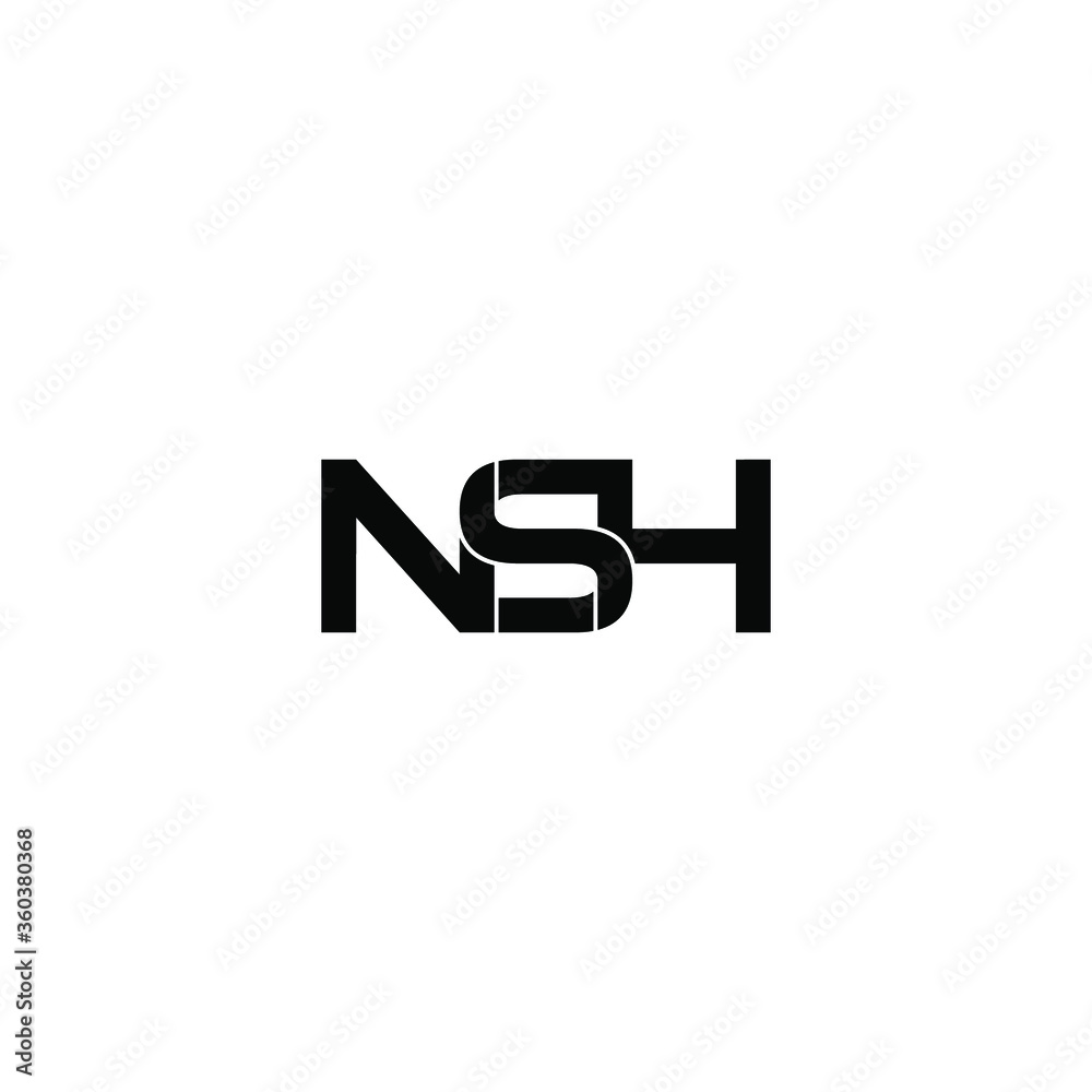 nsh letter original monogram logo design Stock Vector | Adobe Stock
