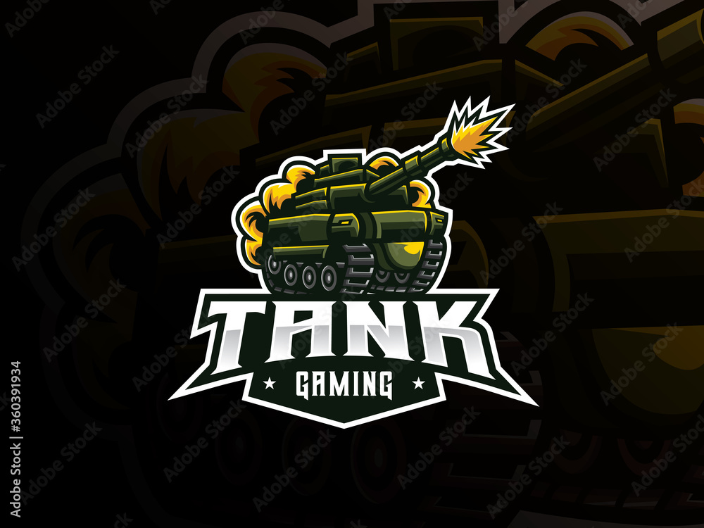 Tank mascot sport logo design Stock Vector | Adobe Stock