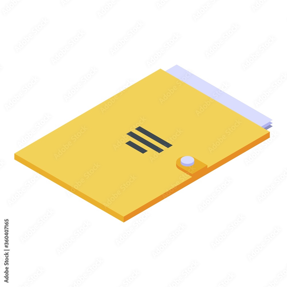 Manager Paper Folder Icon Isometric Of Manager Paper Folder Vector Icon For Web Design Isolated