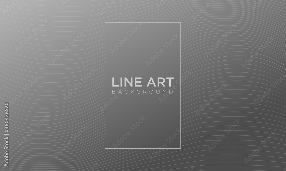 background design template, line art wave background landscape Stock ...