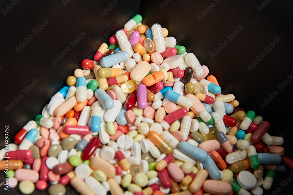 Colorful drugs as a pyramid Stock Photo | Adobe Stock