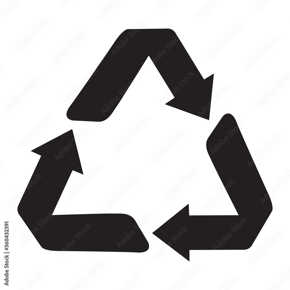 Recycle icon vector isolated on white background. Trendy recycle icon ...