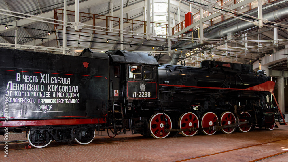 SAINT PETERSBURG, RUSSIA - MAY 17, 2018: Freight steam locomotive of ...