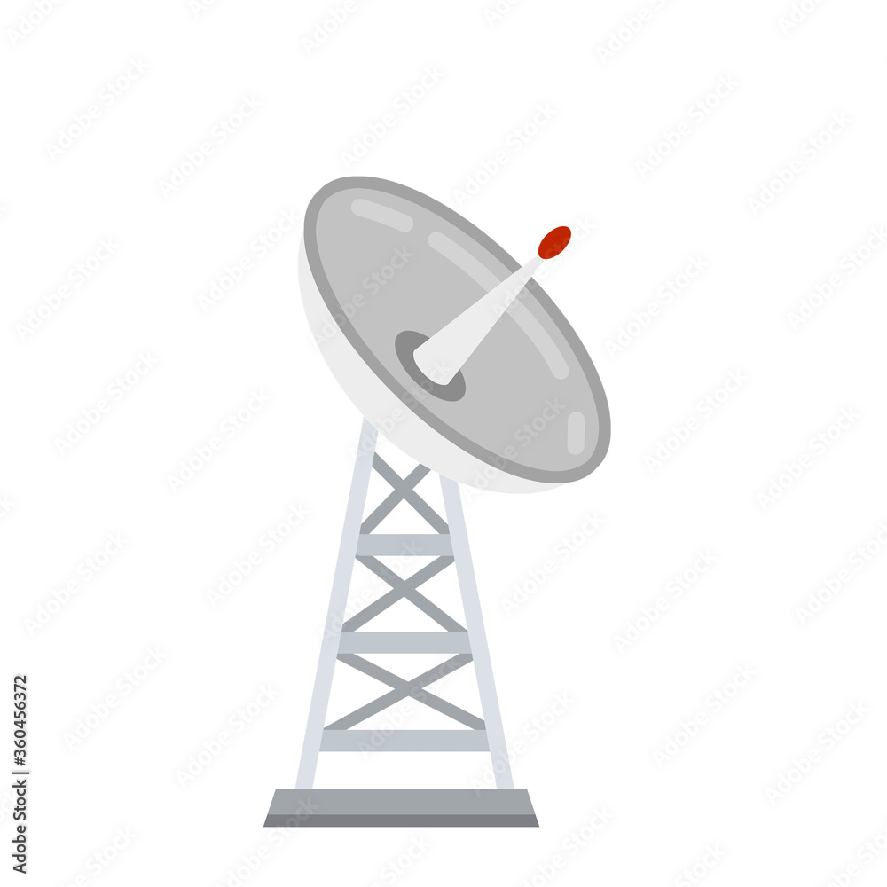 Antenna for receiving radio and television signals. Radar tower. Radio ...