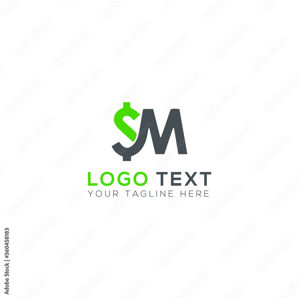 Dollar SM Logo Design For Your New Brand Stock Vector | Adobe Stock