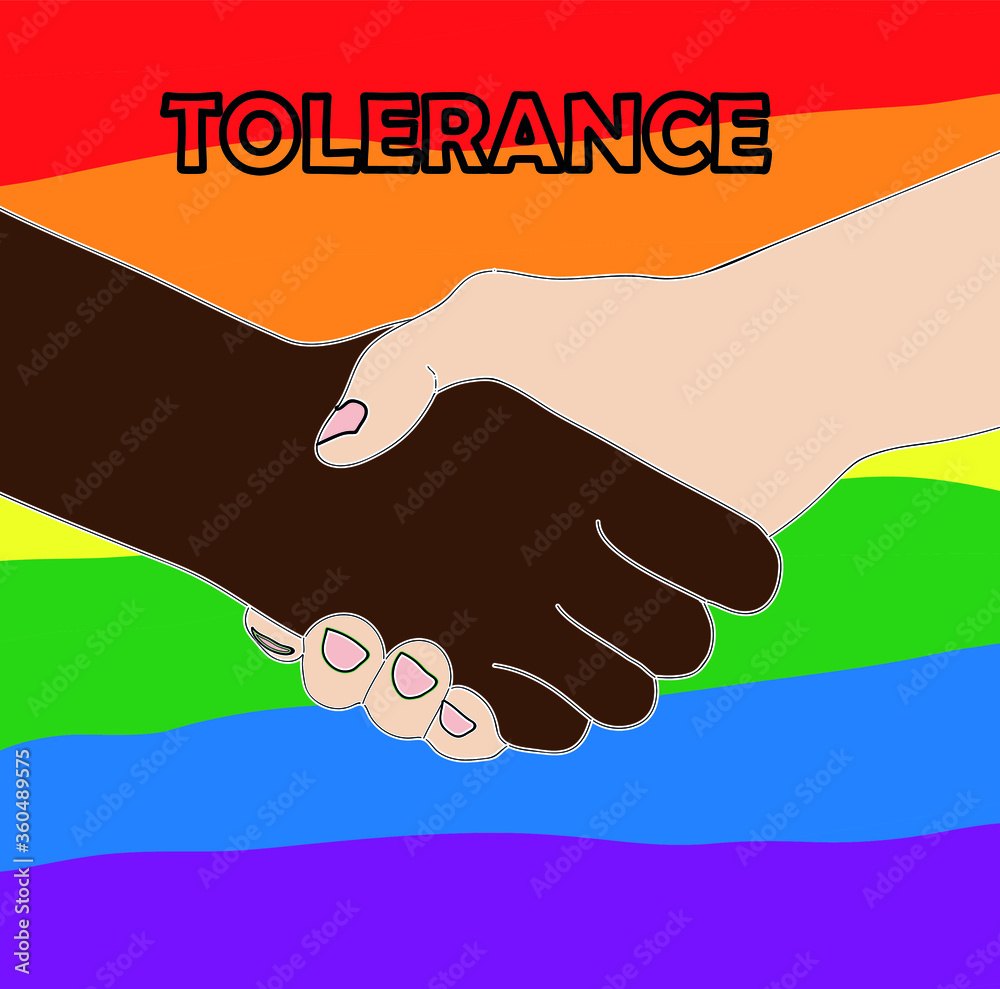 LGBTQ. Symbols of tolerance and equality between people Stock Vector ...