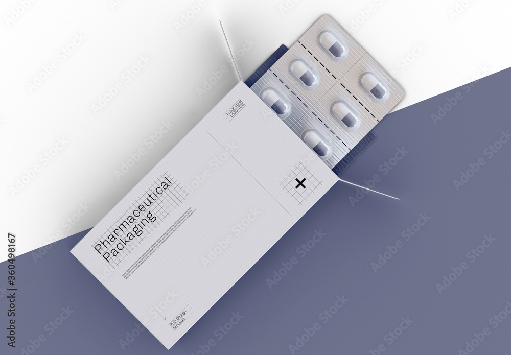 Medication Branding and Packaging Mockup Stock Template | Adobe Stock