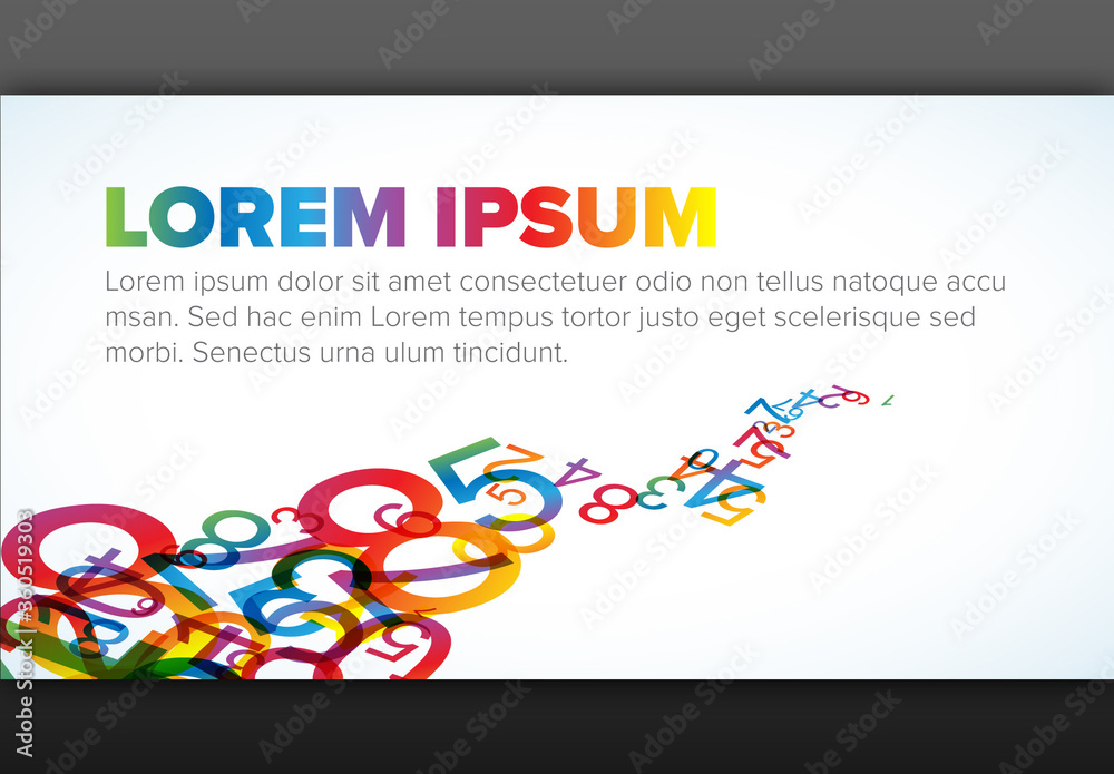 Web Banner Layout with Rainbow Gradient Elements Stock Template | Adobe ...