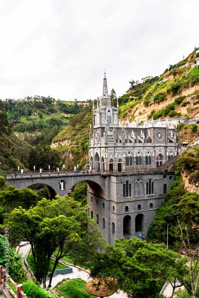 Most beautiful churches in the world. Sanctuary Las Lajas built in ...