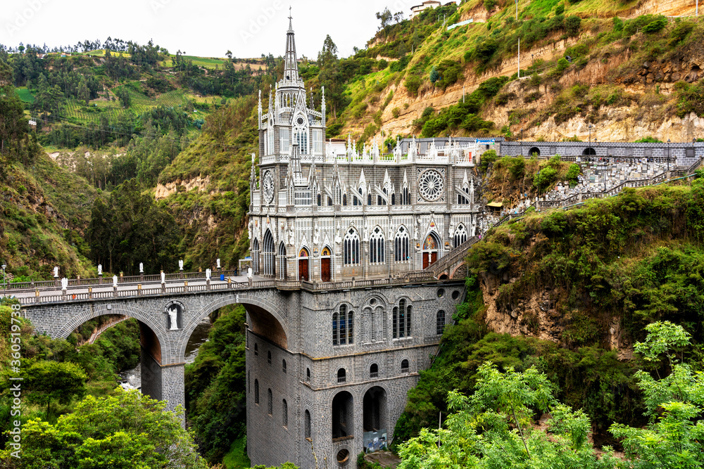 Most beautiful churches in the world. Sanctuary Las Lajas built in ...