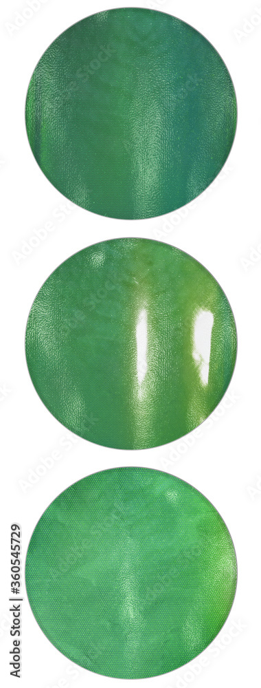 cool set of three green blank foil or vinyl sticker with different grid ...