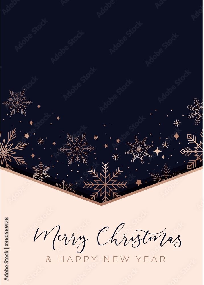 Christmas Card Template Blue