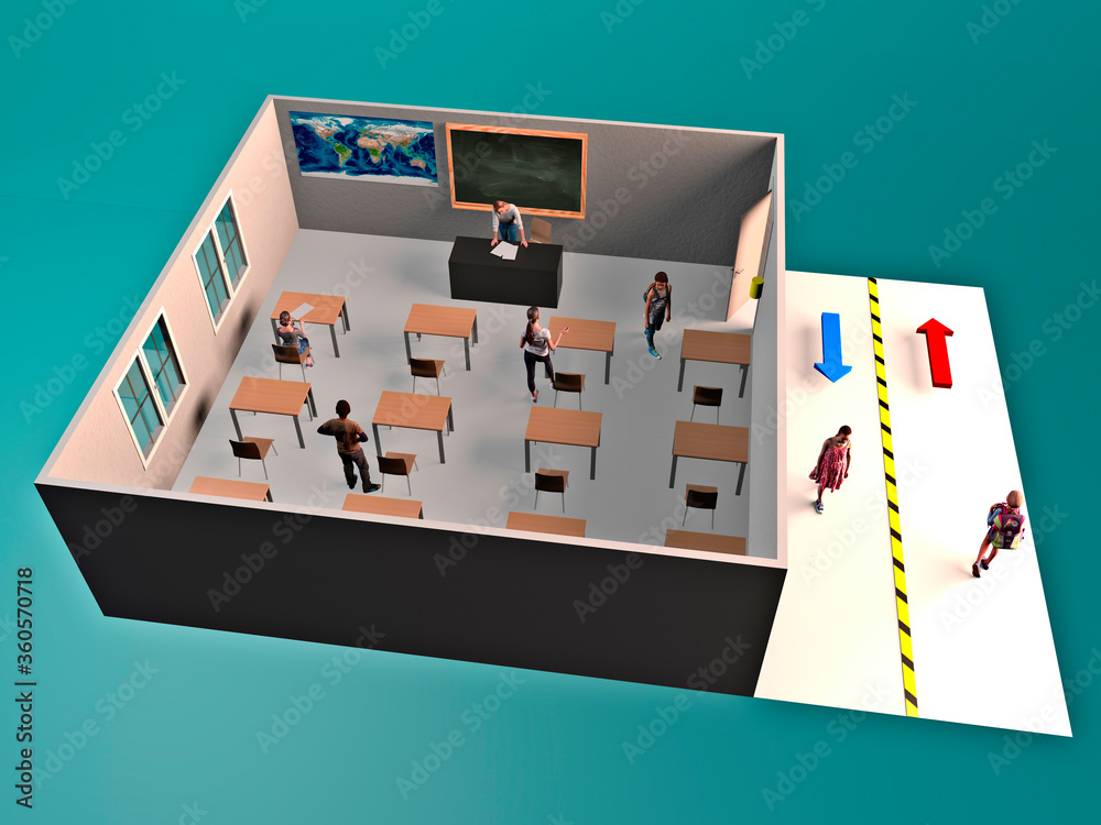 Classrooms, new arrangements for classrooms to maintain proper social ...