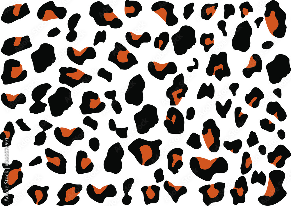 Leopard spots on white background. It is suitable for fabric printing ...