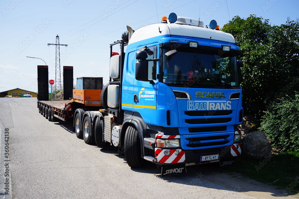 scania heavy load tractor operated by bautrans, felbermayr, austria ...