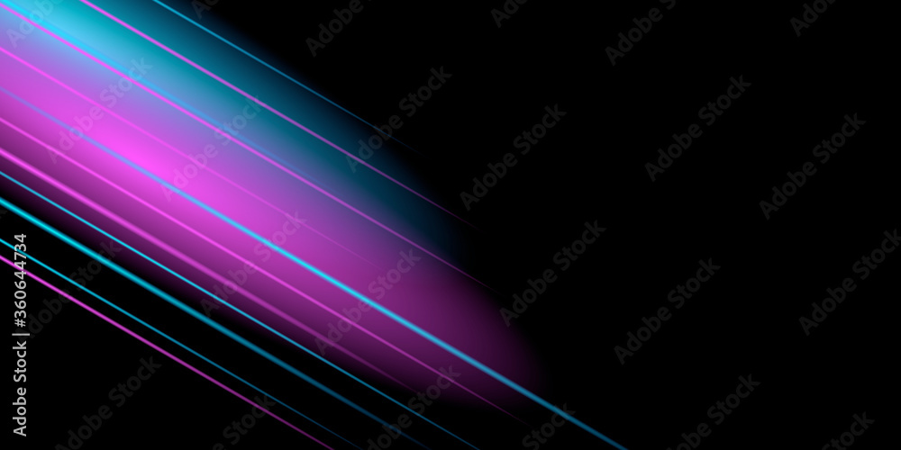 3D light neon esport game background. Dark black neutral abstract ...