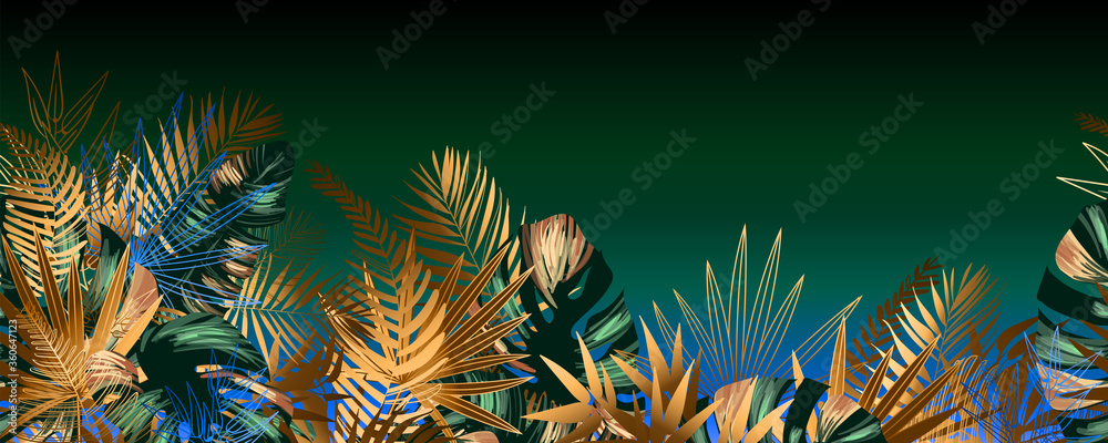 Seamless jungle background Stock Vector | Adobe Stock