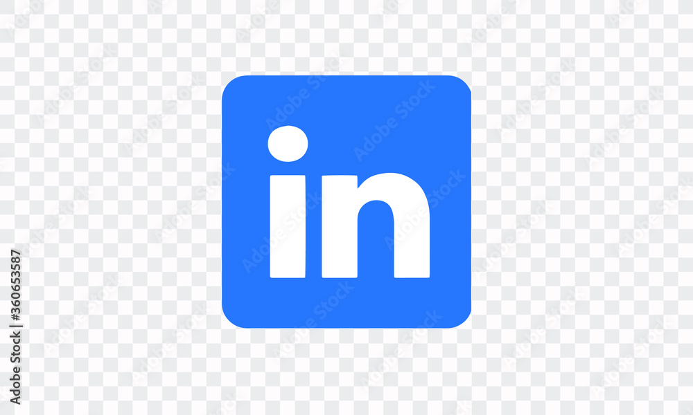 linkedin vector logo. Vector logo on a white background. Stock Vector ...