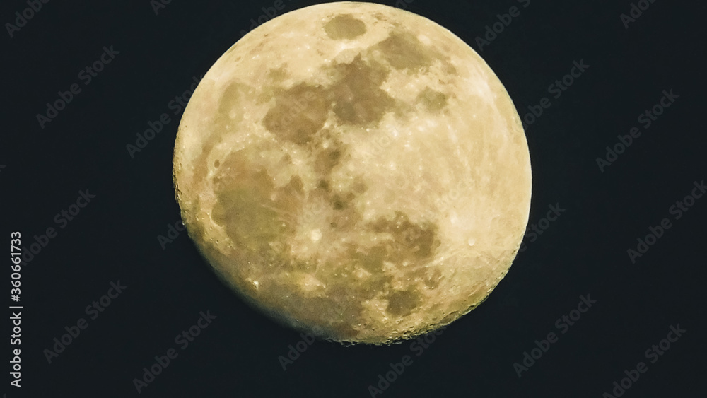 moon day , the natural satellite in dark space, outer space full moon ...