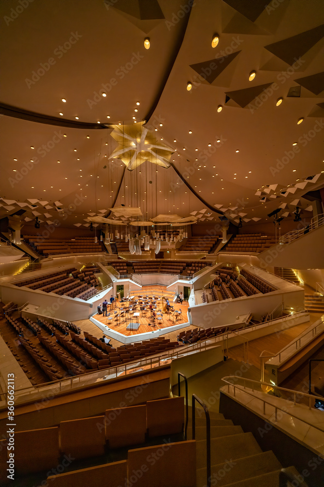 BERLIN GERMANY - 04 03 18: Main hall of Berliner Philharmonie is a ...