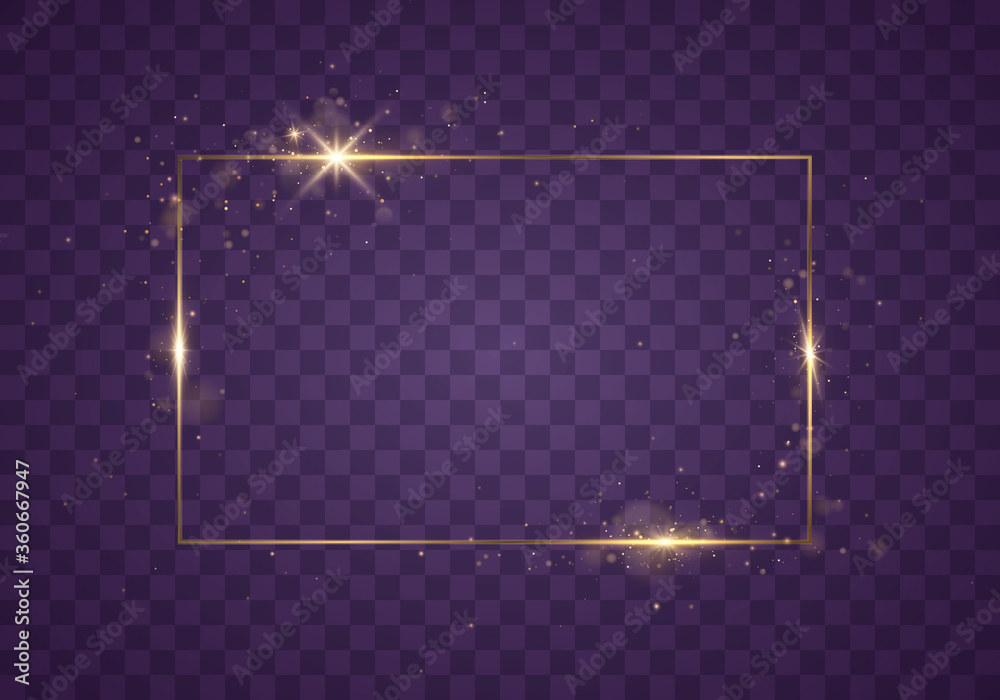 Gold frame light Stock Vector | Adobe Stock