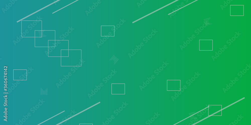 Green blue gradient background with geometric lines math concept data ...