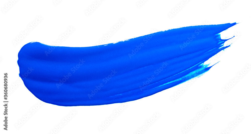 Blue brush stroke isolated on white background. Blue abstract stroke ...