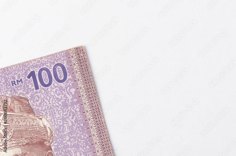 Malaysia Currency (MYR) Ringgit Malaysia bank note. Close up on money ...