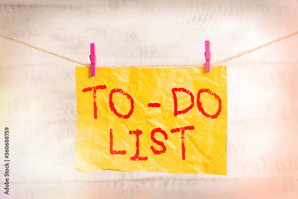 Word writing text To do List. Business photo showcasing a list of tasks ...