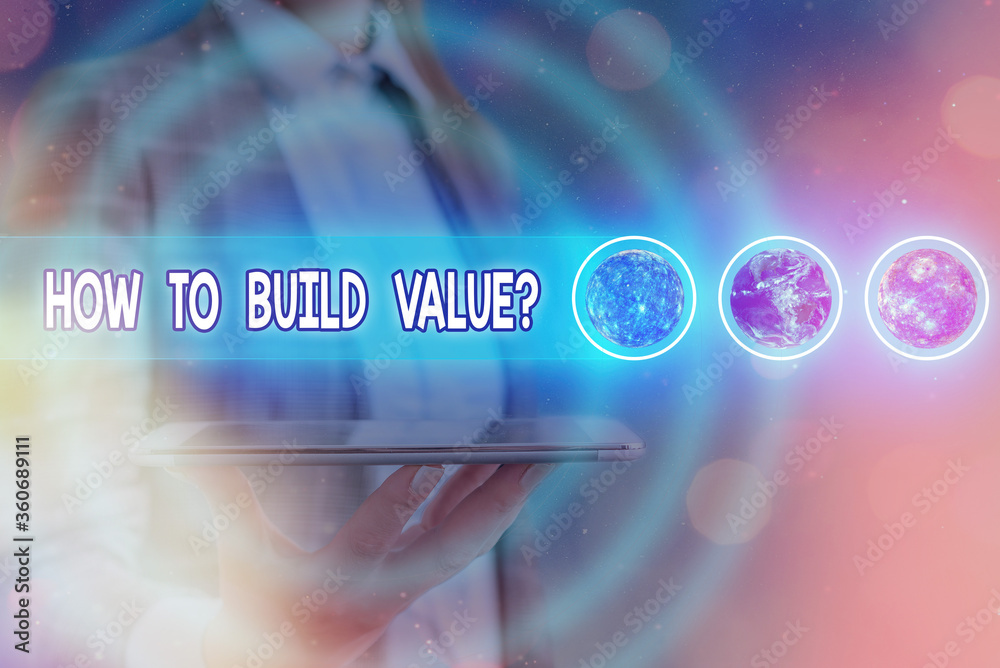 Word writing text How To Build Value Question. Business photo ...