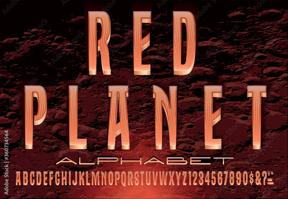 A Bold and Cinematic Condensed 3d Typeface Suggestive of the Planet ...