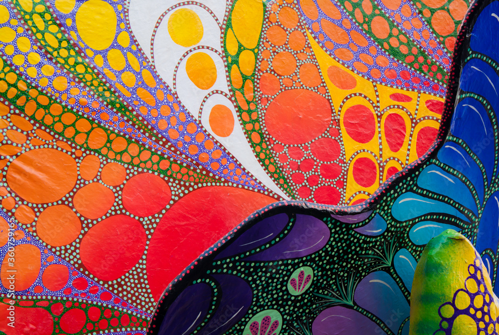 CDMX Mexico / Nov 02 2017 Alebrijes are brightly colored Mexican folk ...