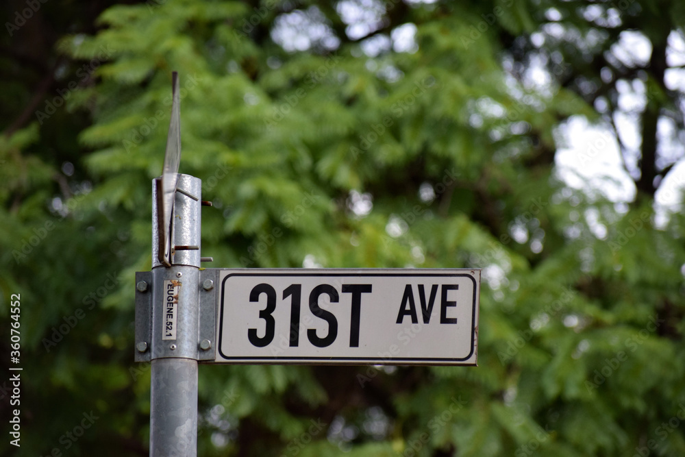 Thirty First/31st Avenue road sign/street name Stock Photo | Adobe Stock